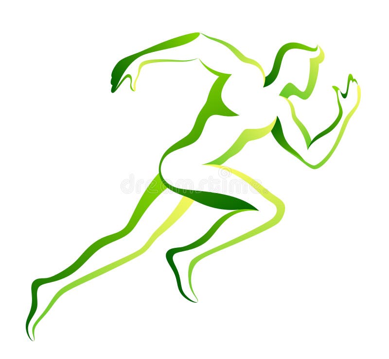 Runner stock vector. Illustration of movement, body, outline - 26178649