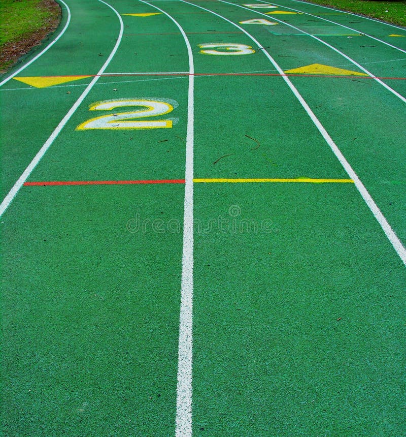 Green Running Track stock image. Image of compete, sport - 482131
