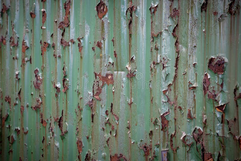 Green Rust Metal Decayed Crumpled Sheet Wide Background. Stock Photo ...