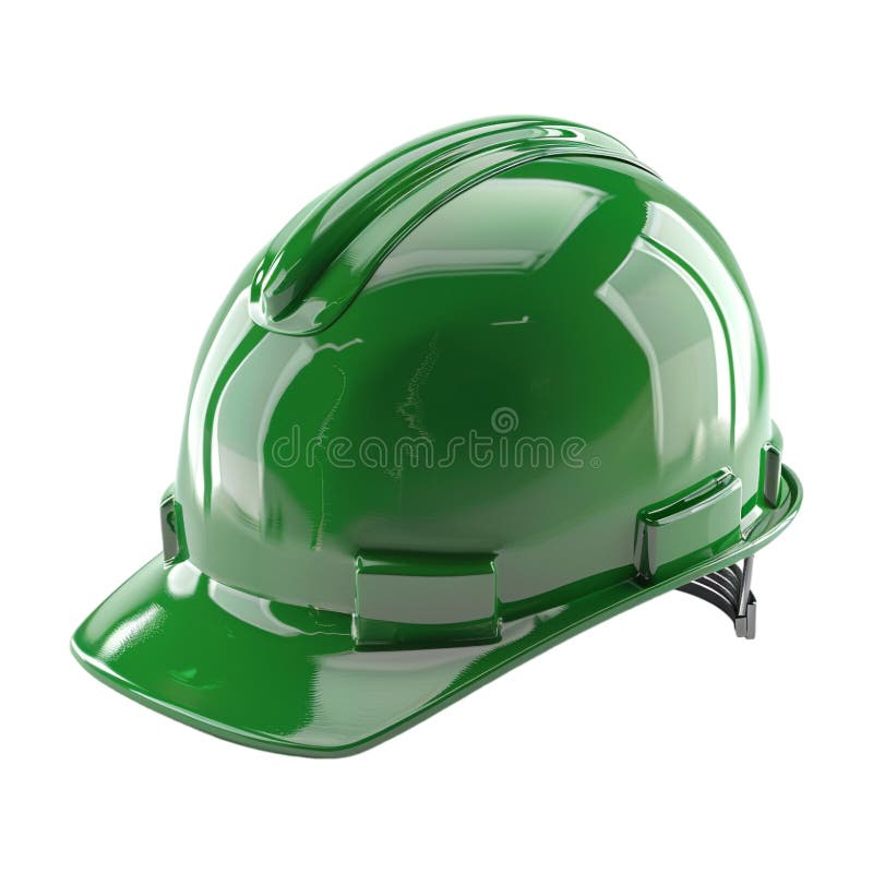 Green Safety Construction Helmet on Transparent Background - Ai ...