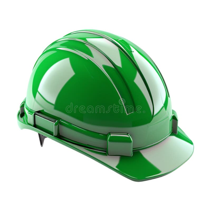Green Safety Construction Helmet on Transparent Background - Ai ...