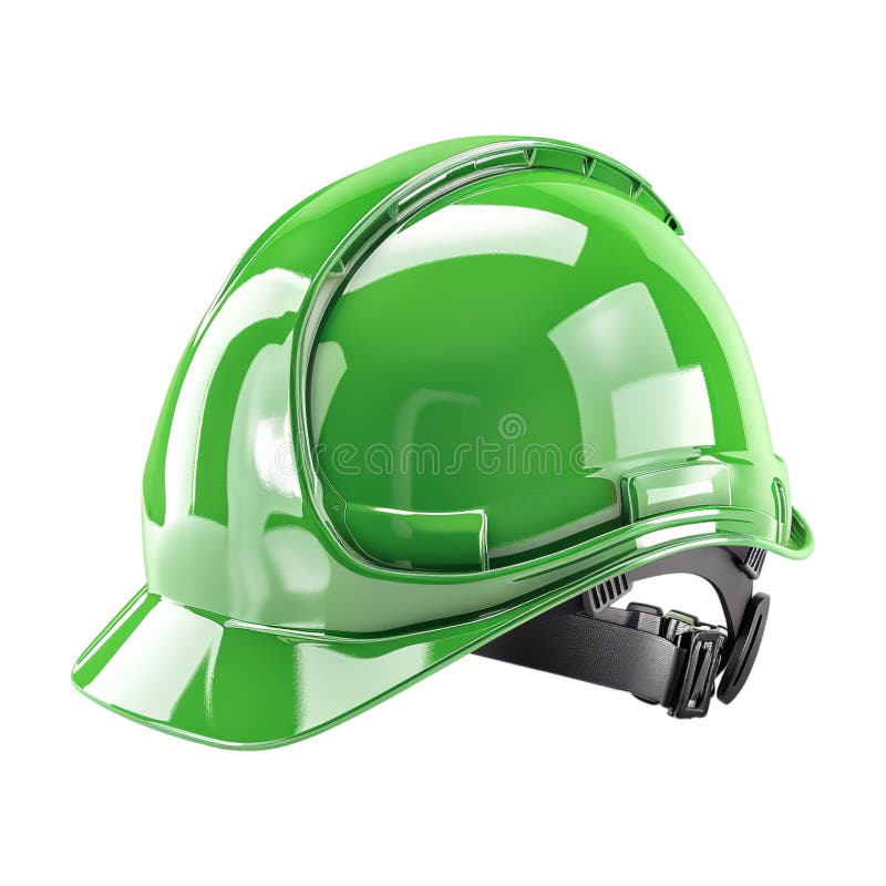 Green Safety Construction Helmet on Transparent Background - Ai ...