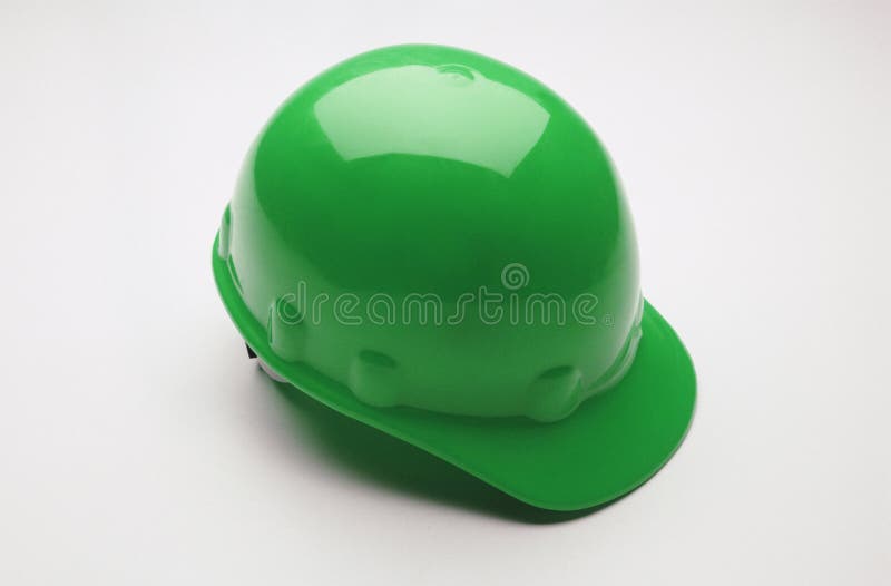 Green Safety Helmet on White Background Stock Image - Image of helmet ...