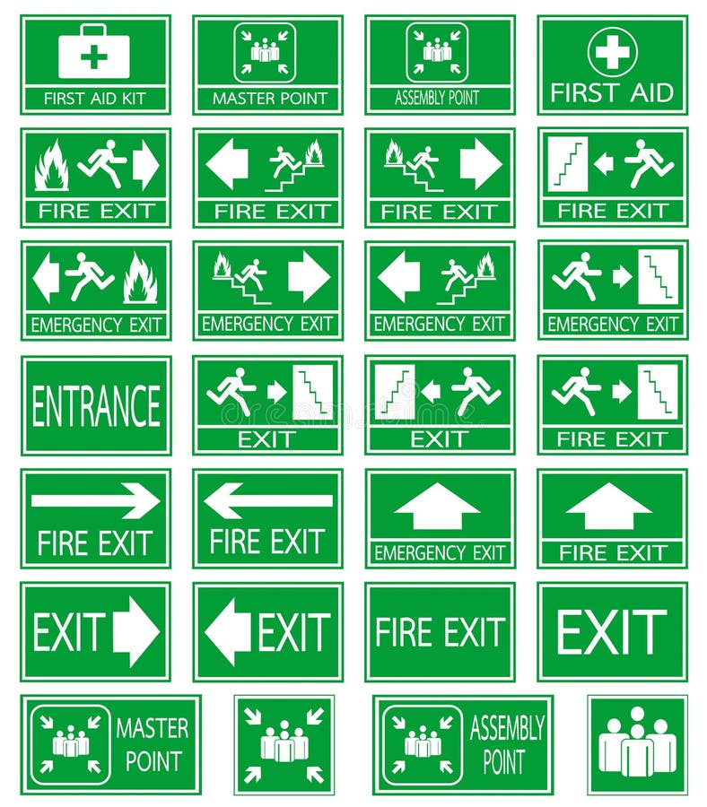 Safety emergency sign stock vector. Illustration of extinguisher ...