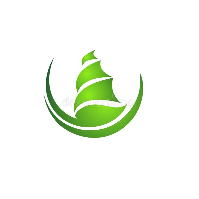 Green Sailing Ship Logo Icon Stock Vector - Illustration of sign ...