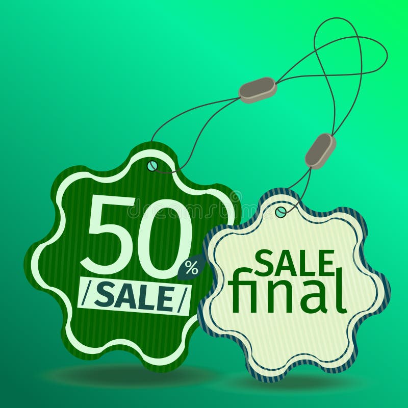 Green sale labels in stock illustration. Illustration of percent - 38808132