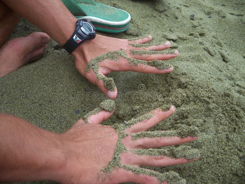Green sand stock image. Image of slipper, structure, green - 52030261