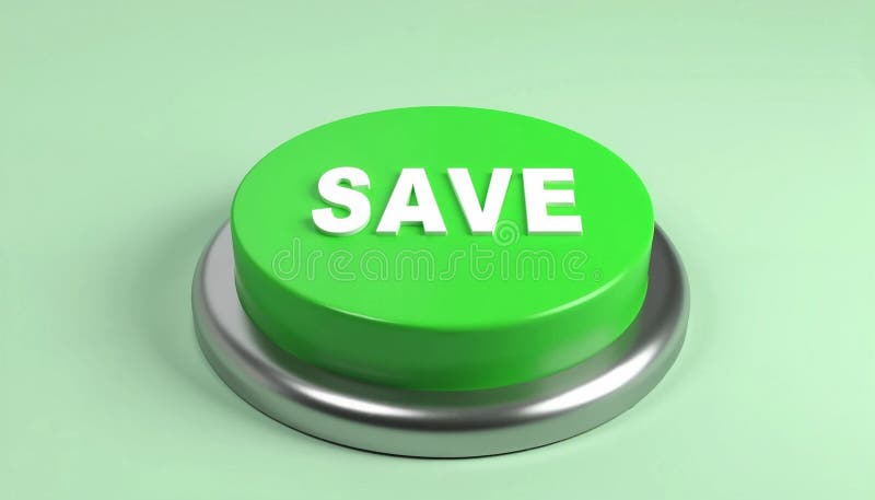 Green Save Button – a Simple and Intuitive User Interface Element Stock ...