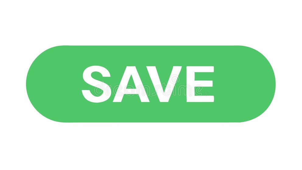 Green Save Button User Interface Icon Flat Vector, Vector Design ...