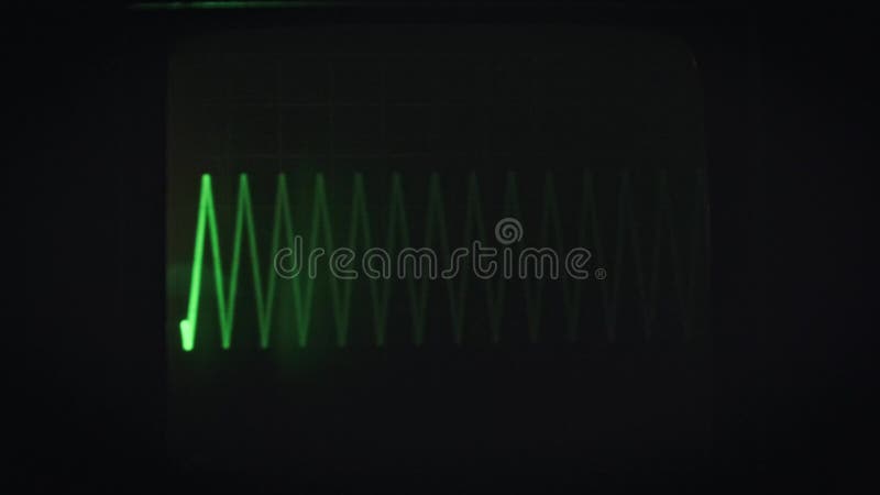 Oscilloscope Displaying Green Sawtooth Wave Stock Footage - Video of ...
