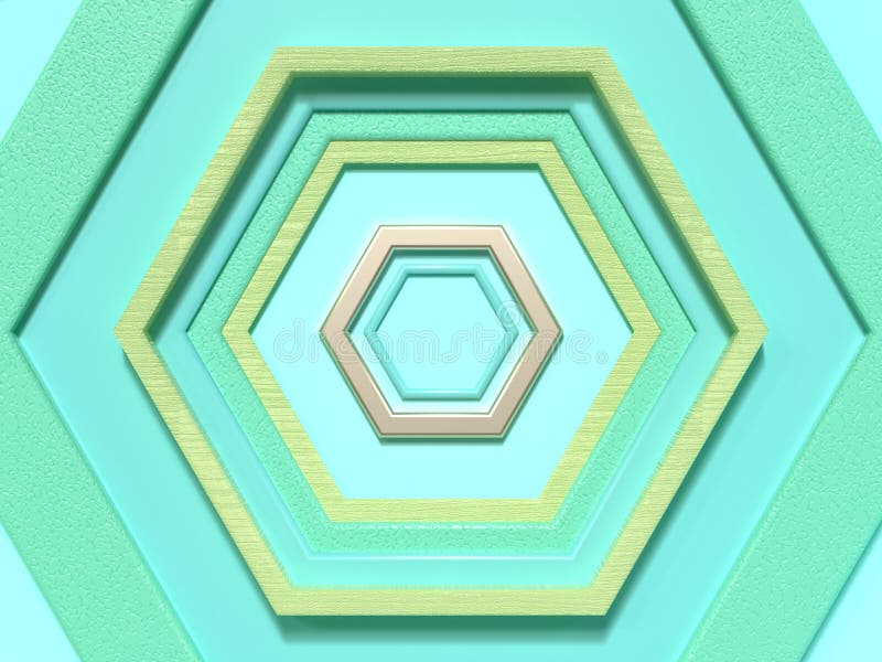 Green Scene Flat Lay Abstract Geometric Shape Pattern 3d Render ...
