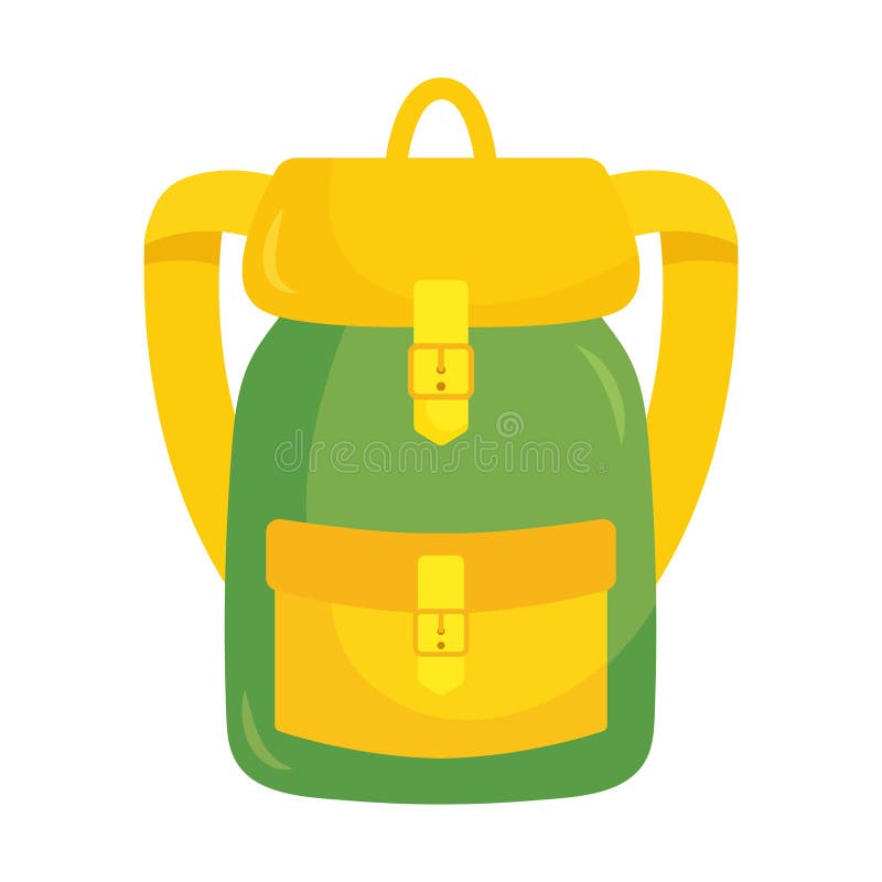Green school backpack icon stock vector. Illustration of green - 273213905