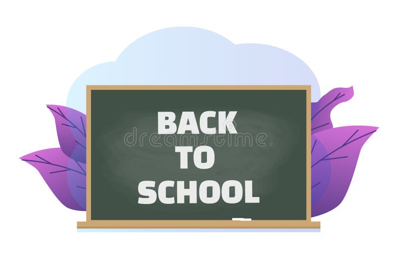Green School Board with Text - Back To School. Stock Vector ...