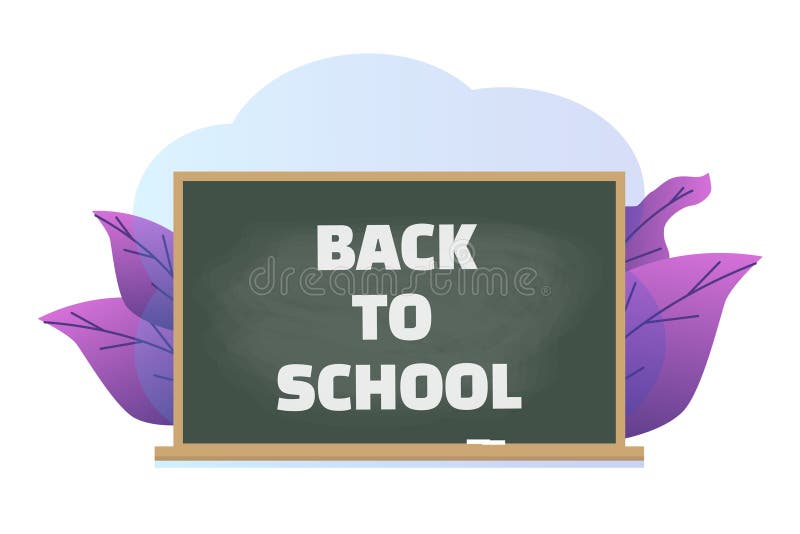Green School Board with Text - Back To School. Stock Illustration ...