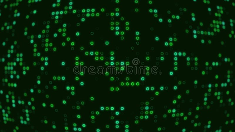 Green Sci-fi Flashing Dots Background in a Seamless Loop Stock Footage - Video of glow, backdrop ...