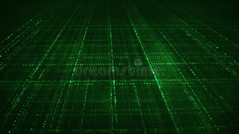 Green Sci-fi Grid Information Technology Concept Stock Illustration ...