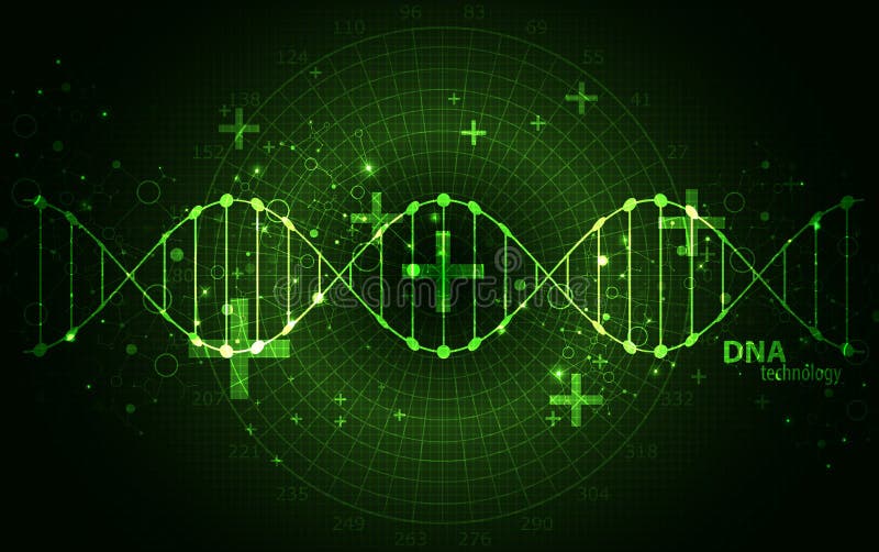 Green Science Template, DNA Molecules Background. Stock Vector ...