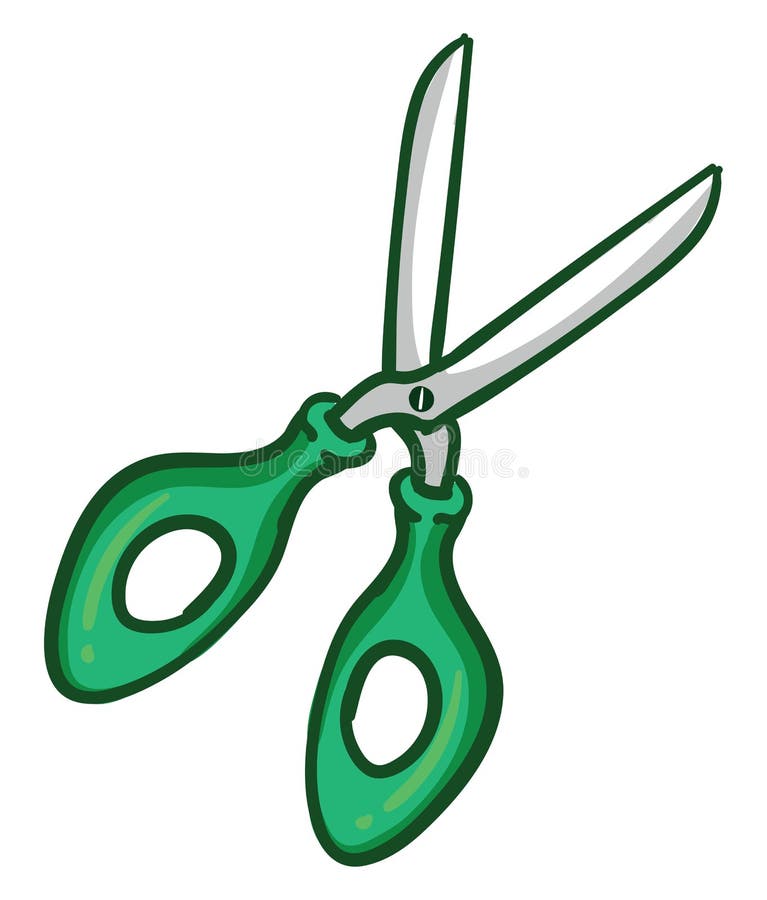 Green Scissors, Vector or Color Illustration Stock Vector ...
