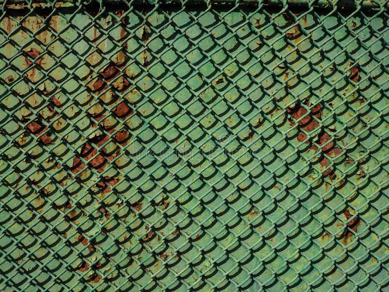 Green Scorched Paint on a Metallic Sheet with Spots of Rust and Wire ...