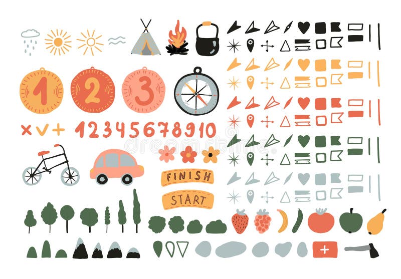 Green Scouts. Vector Isolated Illustration. Vector Typography Design ...