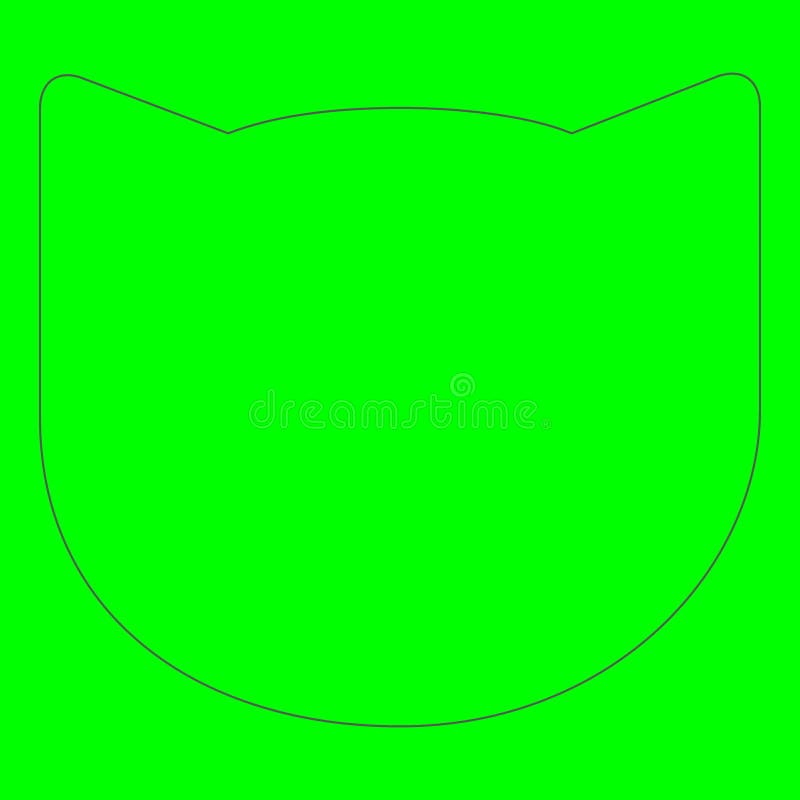 Green Screen Animal Shapes Outlines Layers Stock Illustration ...