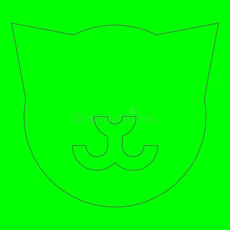 Green Screen Animal Shapes Outlines Layers Stock Illustration ...