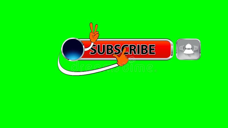 Animated Subscribe Button Click for Social Media in 4k Stock Footage ...