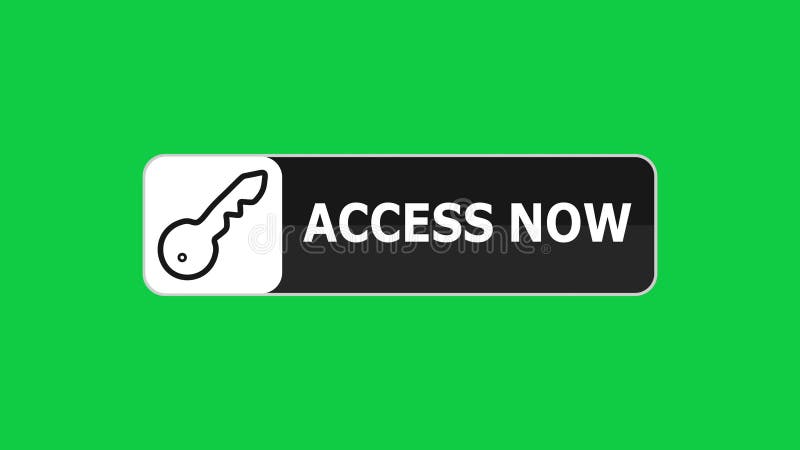 Green Screen Animation of Access Now Push Button with Pointer, Simple Animation of Cursor Icon ...