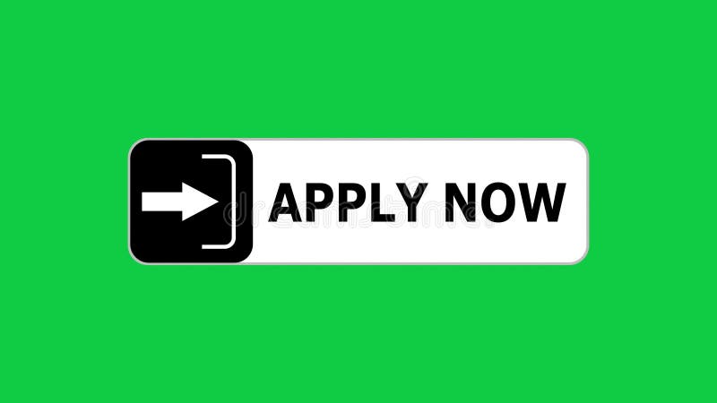 Green Screen Animation of Apply Now Push Button with Pointer, Simple Animation of Cursor Icon ...