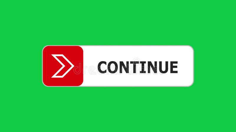 Green Screen Animation of Continue Push Button with Pointer, Simple Animation of Cursor Icon ...
