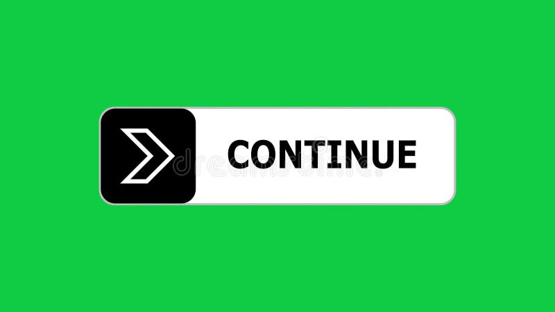 Green Screen Animation of Continue Push Button with Pointer, Simple Animation of Cursor Icon ...