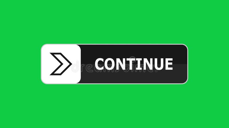 Green Screen Animation of Continue Push Button with Pointer, Simple Animation of Cursor Icon ...