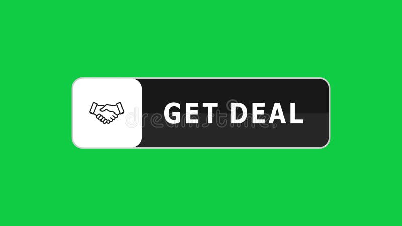 Green Screen Animation of Get Deal Push Button with Pointer, Simple Animation of Cursor Icon ...