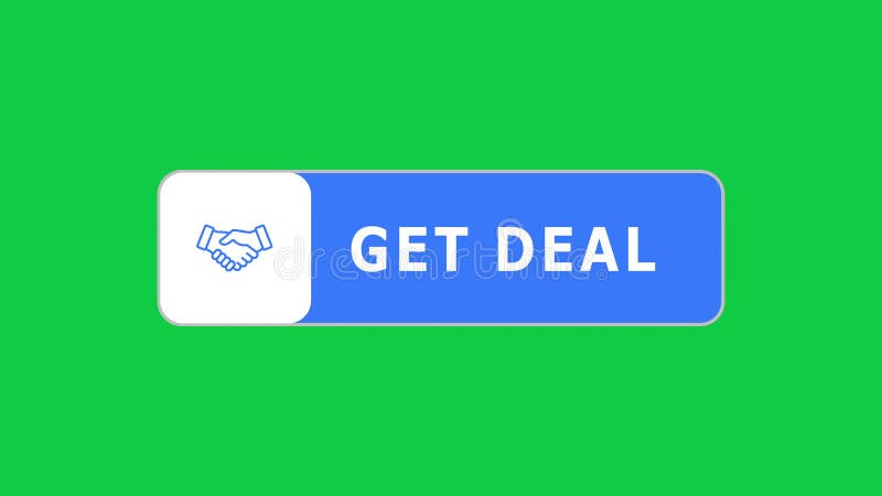 Green Screen Animation of Get Deal Push Button with Pointer, Simple Animation of Cursor Icon ...