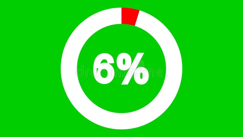 Green Screen Animation Motion Graphic Loading Rounded Percentage 10 15 ...