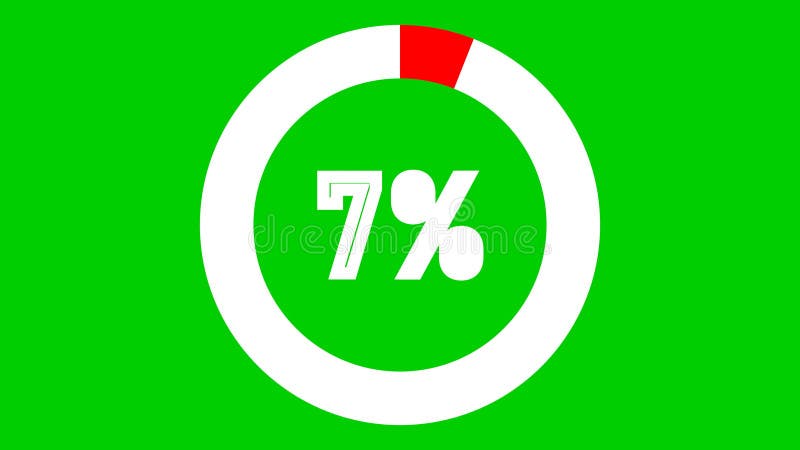 Green Screen Animation Motion Graphic Loading Rounded Percentage 10 15 ...