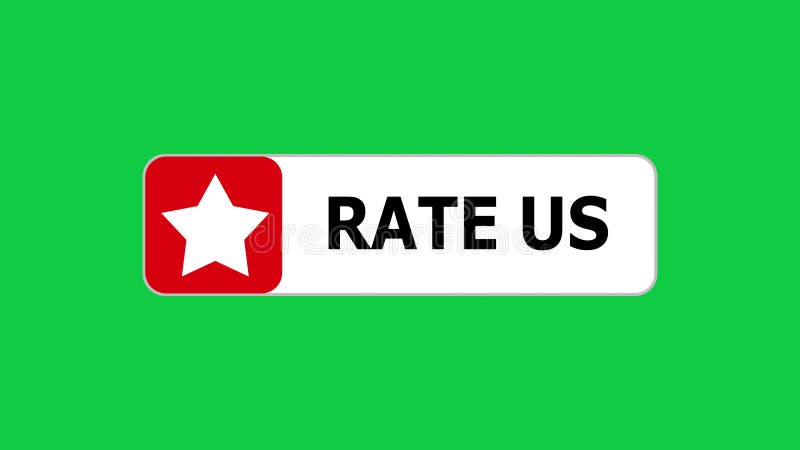 Green Screen Animation of Rate Us Button with Pointer, Simple Animation ...