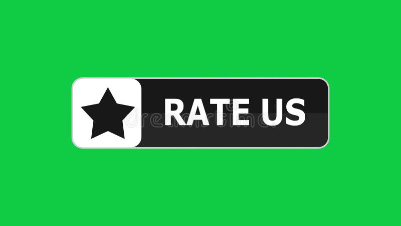 Green Screen Animation of Rate Us Button with Pointer, Simple Animation ...