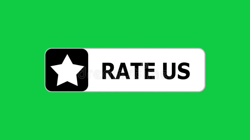 Green Screen Animation of Rate Us Button with Pointer, Simple Animation ...