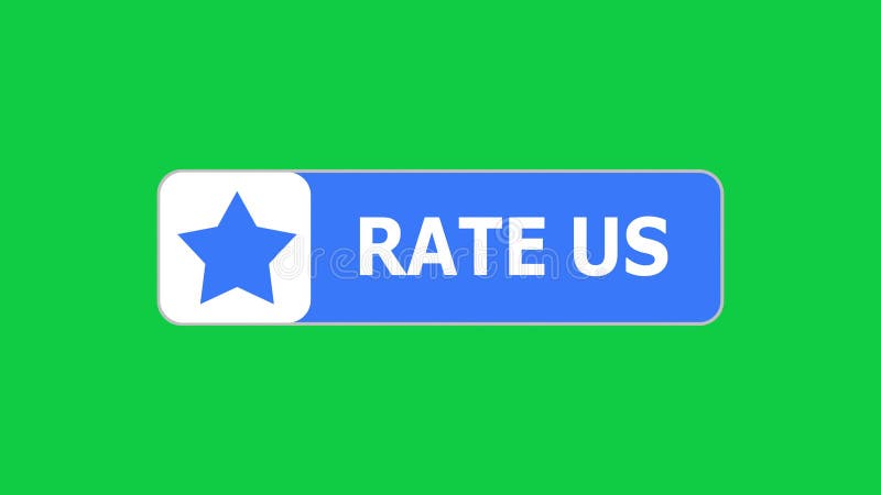Green Screen Animation of Rate Us Button with Pointer, Simple Animation ...