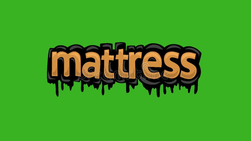 Green Screen Animation Video Written MATTRESS Stock Footage - Video of ...
