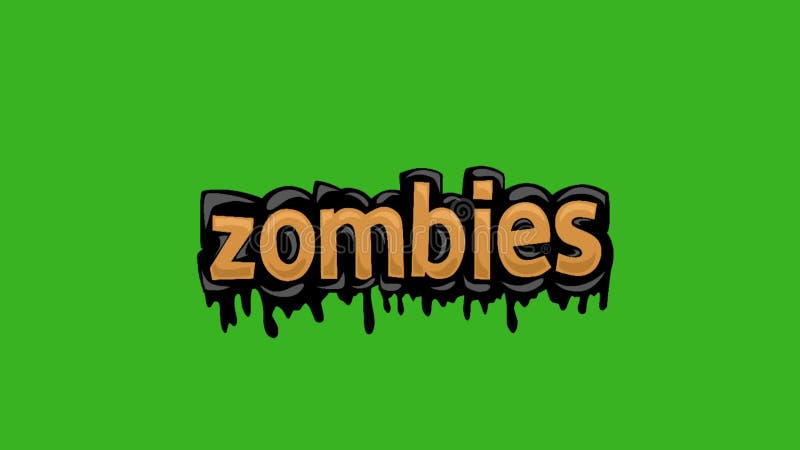 Green Screen Animation Video Written ZOMBIES Stock Footage - Video of ...