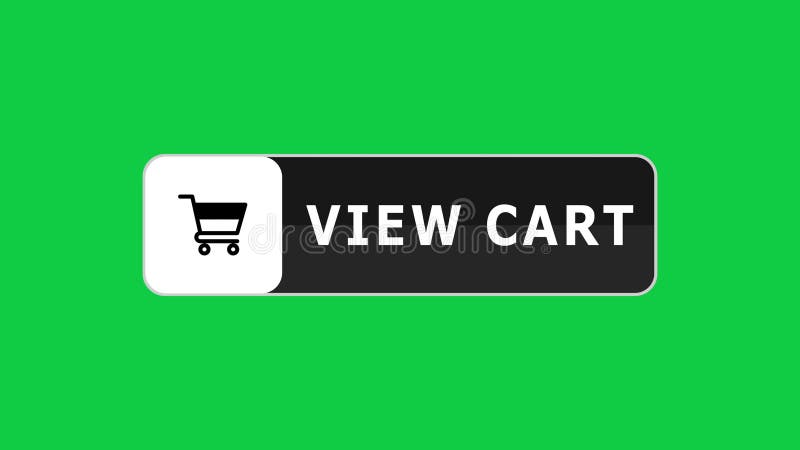 Green Screen Animation View Cart Button with Pointer, Simple Animation of Cursor Icon Clicking ...