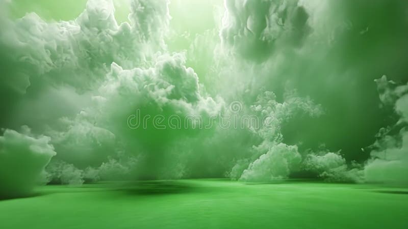 Green Screen Chroma Key Cloudscape Background for Vfx Stock Footage ...