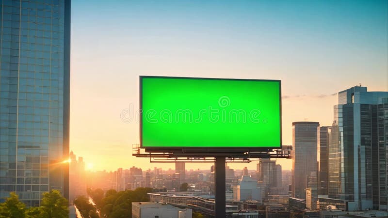 Sunset on Green Screen Background Stock Footage - Video of cloud, green ...