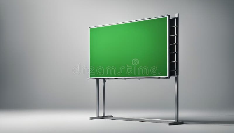 Green Screen Billboard Mockup Stock Image - Image of filming, media ...