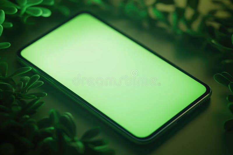 Green screen cell phone stock photo. Image of screen - 381286502