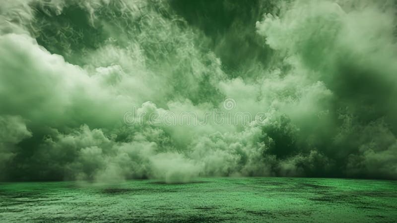 Green Screen Chroma Key Background with Clouds Forming Stock Footage ...