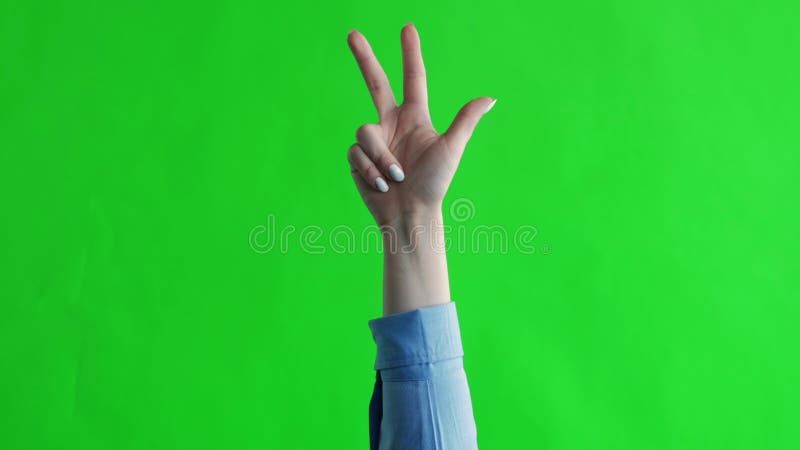 Hand Shows Gesture Fingers Crossed. Green Screen Stock Footage - Video ...
