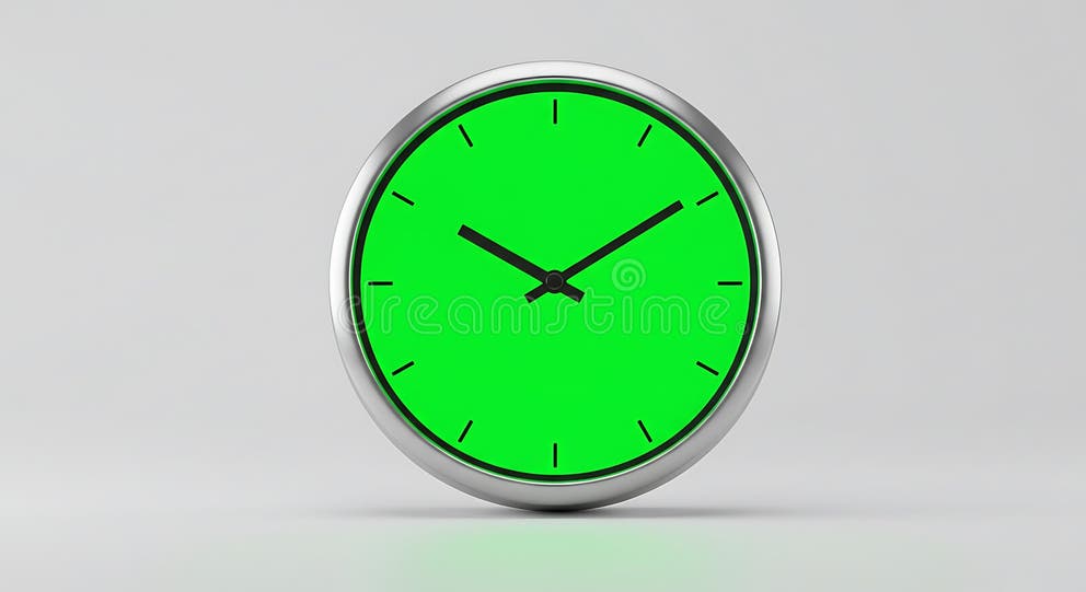Green Screen Clock Image for Time Management and Visual Effects Stock ...